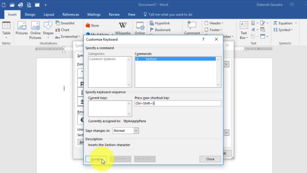 Inserting symbols and special characters - Legal Office Guru