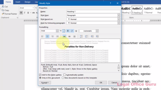 Using Styles & Formatting - Legal Office Guru