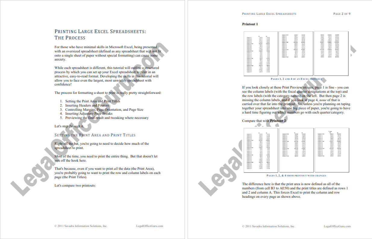 Here’s your “Printing Large Excel Spreadsheets” Cheat Sheet! - Legal ...