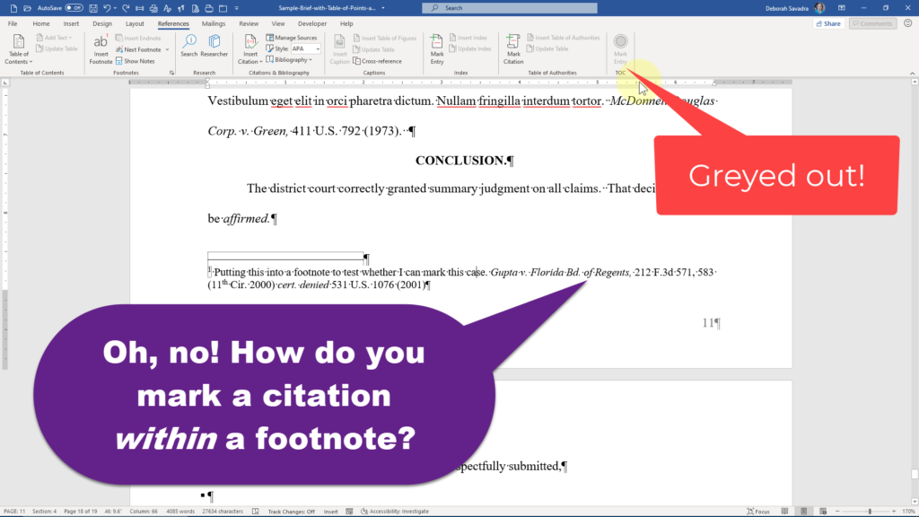 Hack TOC to create Points & Authorities - Legal Office Guru