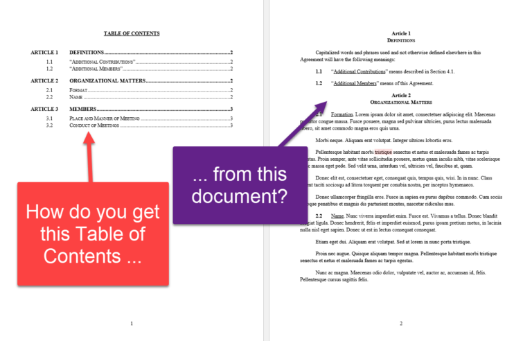Inserting a highly-customized Table of Contents - Legal Office Guru