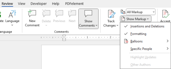 Show, hide or print tracked changes WITHOUT creating a new version ...